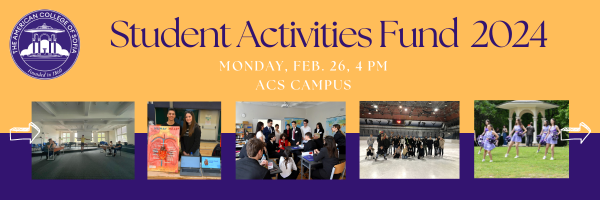 Student Activities Fund Live-Pitch Session - ACS
